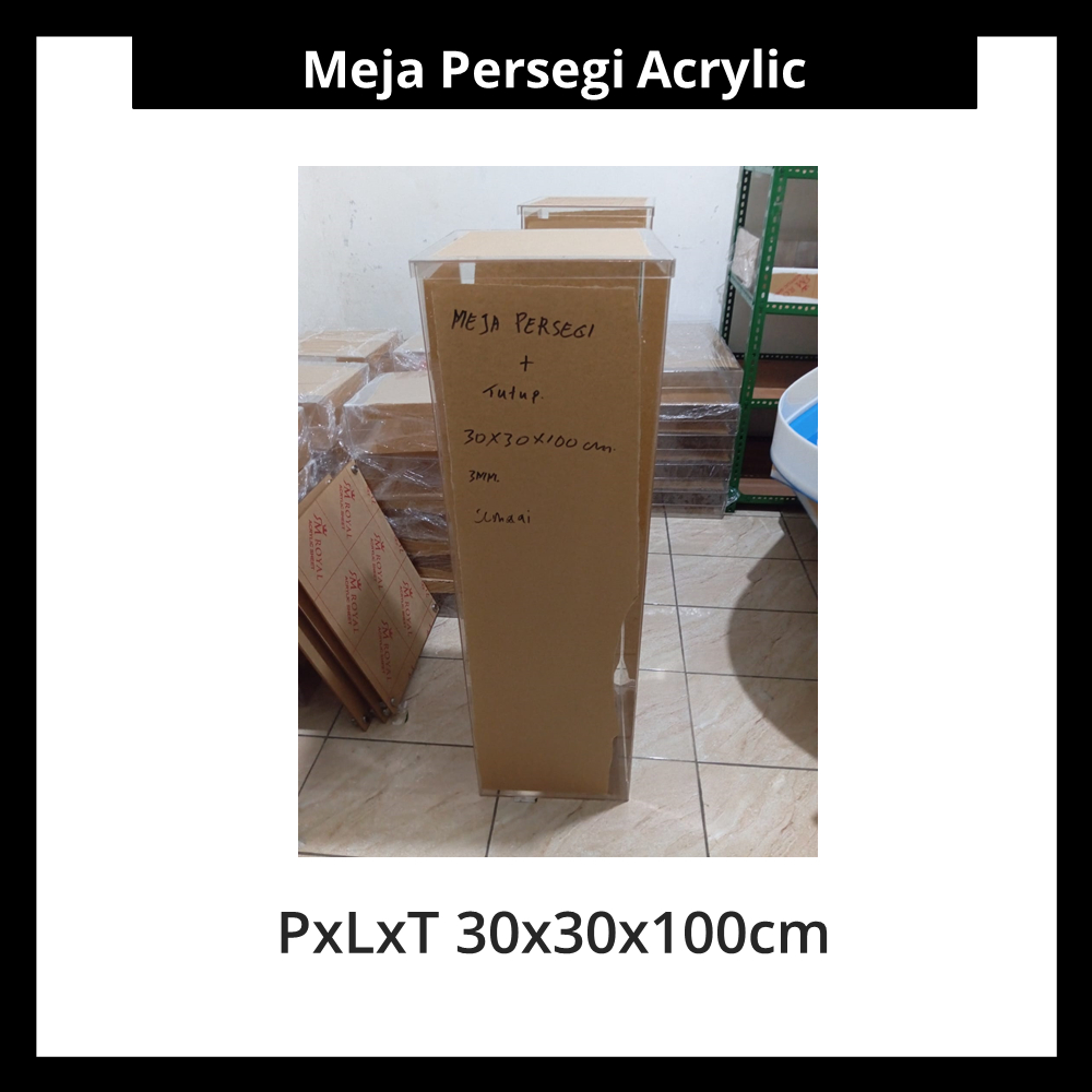 Jual Meja persegi acrylic PxLxT 30x30x100cm | Shopee Indonesia
