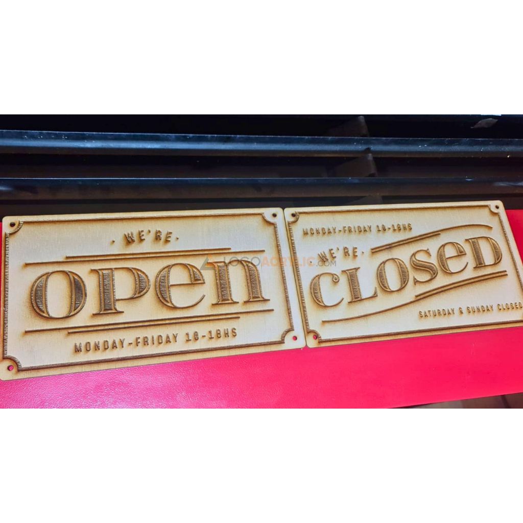 Jual Signage Open Closed Toko / Papan Akrilik Gantung / Papan Tanda ...