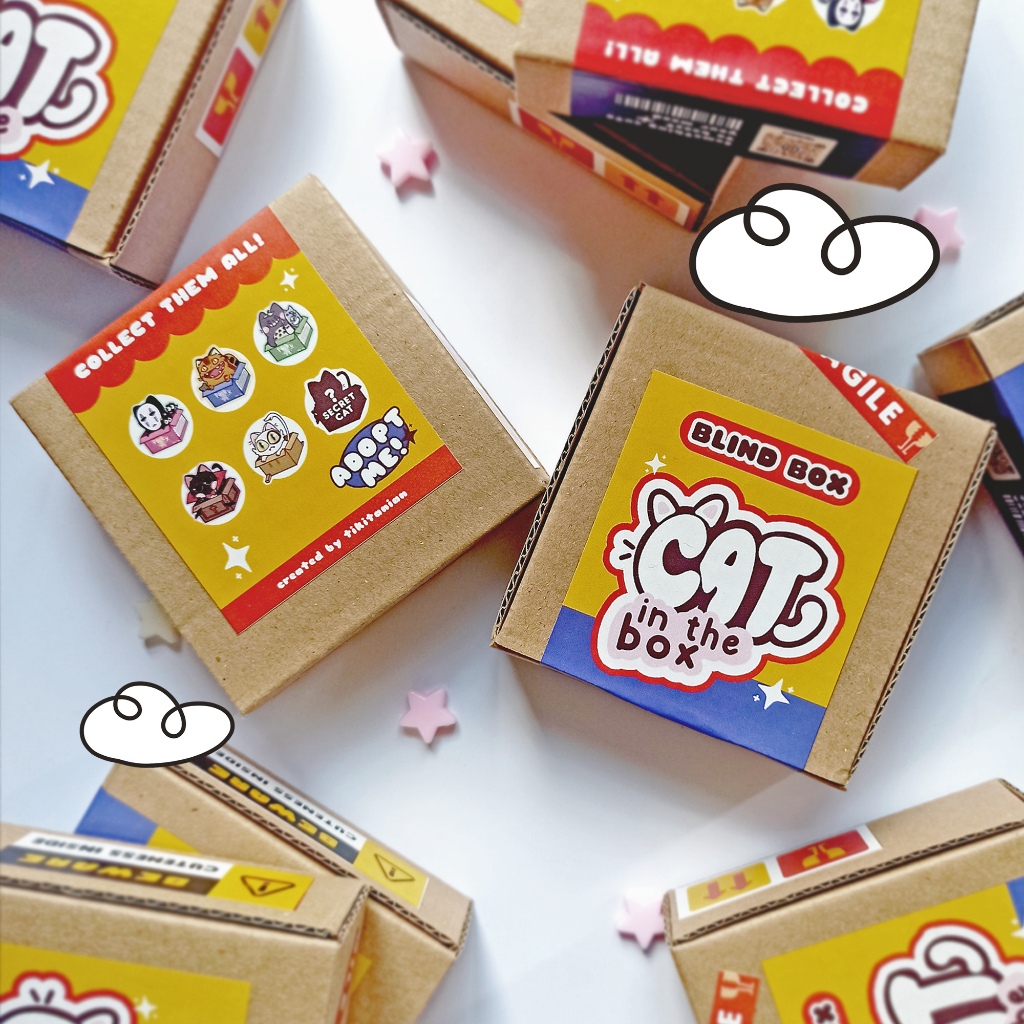 Jual Blind Box Keychain Cat in the Box Random Gantungan Kunci Kucing ...