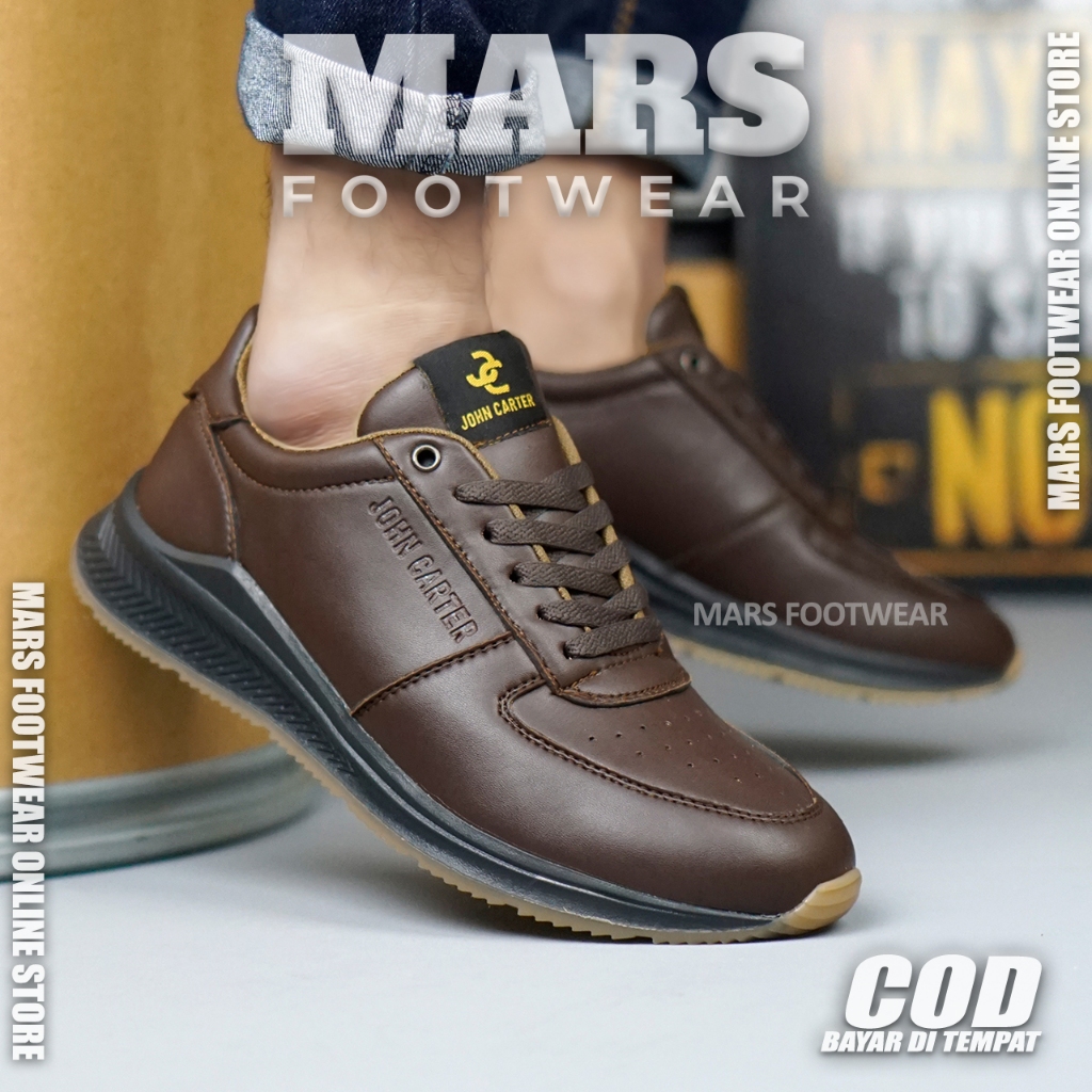 Jual Mars x Athens Sepatu Sneakers Pria Hitam Original Sepatu Kerja ...