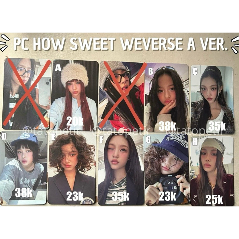 Jual OFFICIAL Photocard NewJeans How Sweet Weverse A Ver. Hanni Danielle Haerin Hyein | Shopee ...