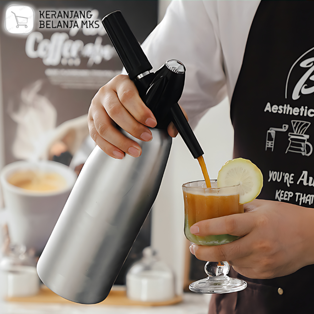 Jual Botol Pembuat Soda Siphon Maker Bartender CO2 1 Liter | Shopee ...