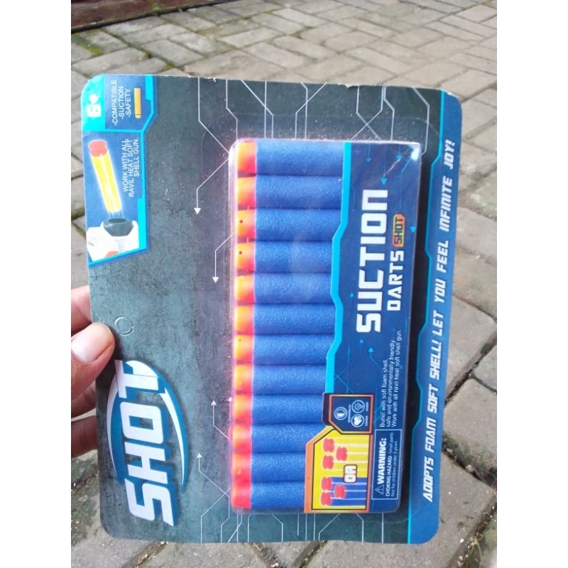 Jual Mainan Peluru Pistol Nerf Per Lembar Isi 12 Pcs | Shopee Indonesia