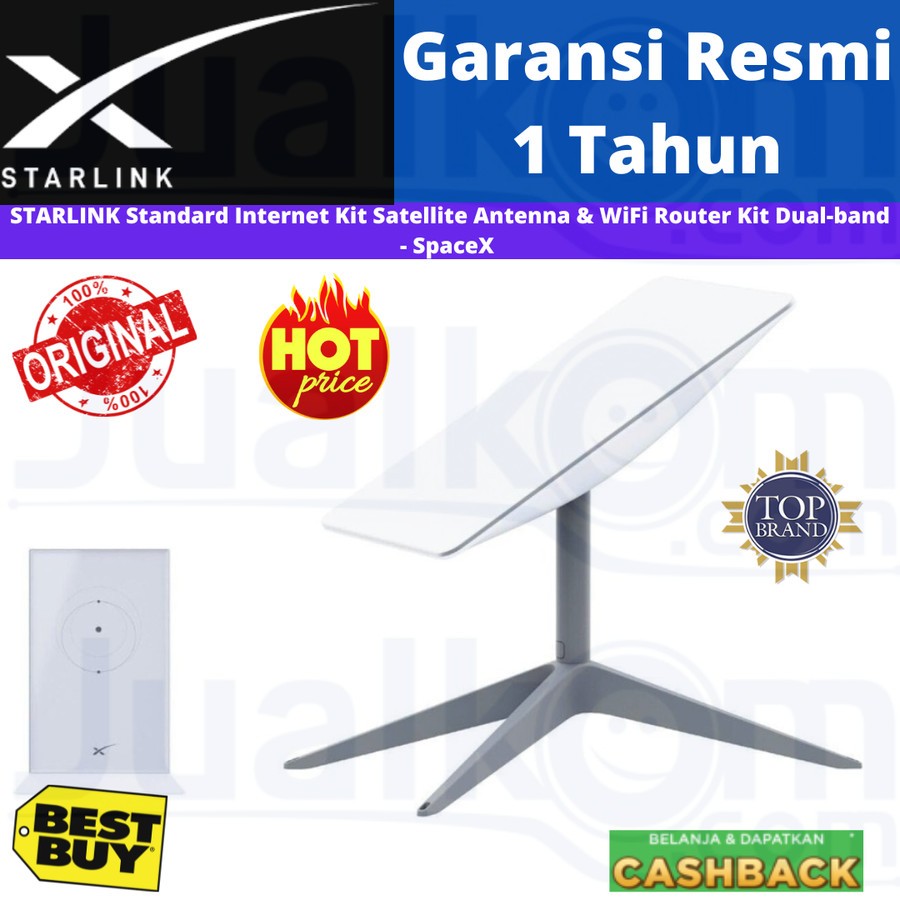 Jual STARLINK Standard Internet Kit Satellite Antenna & WiFi Router Kit ...