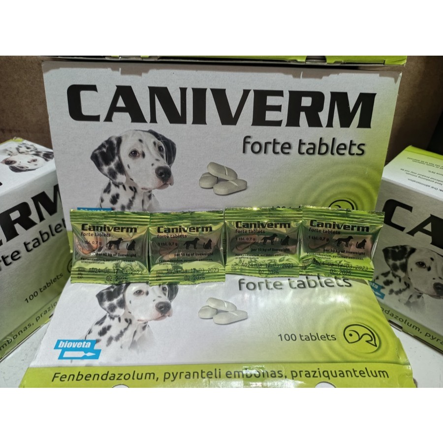 Jual Caniverm Obat Cacing Kucing dan Anjing Harga per box atau 100pcs ...