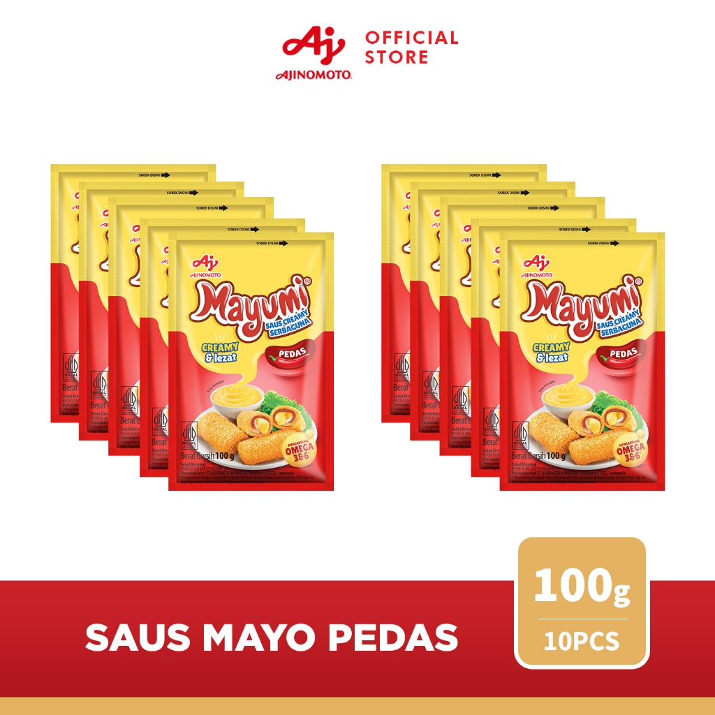 Jual MAYUMI® Mayonaise Saus Mayo Pedas Sachet 100g (10pcs) | Shopee ...