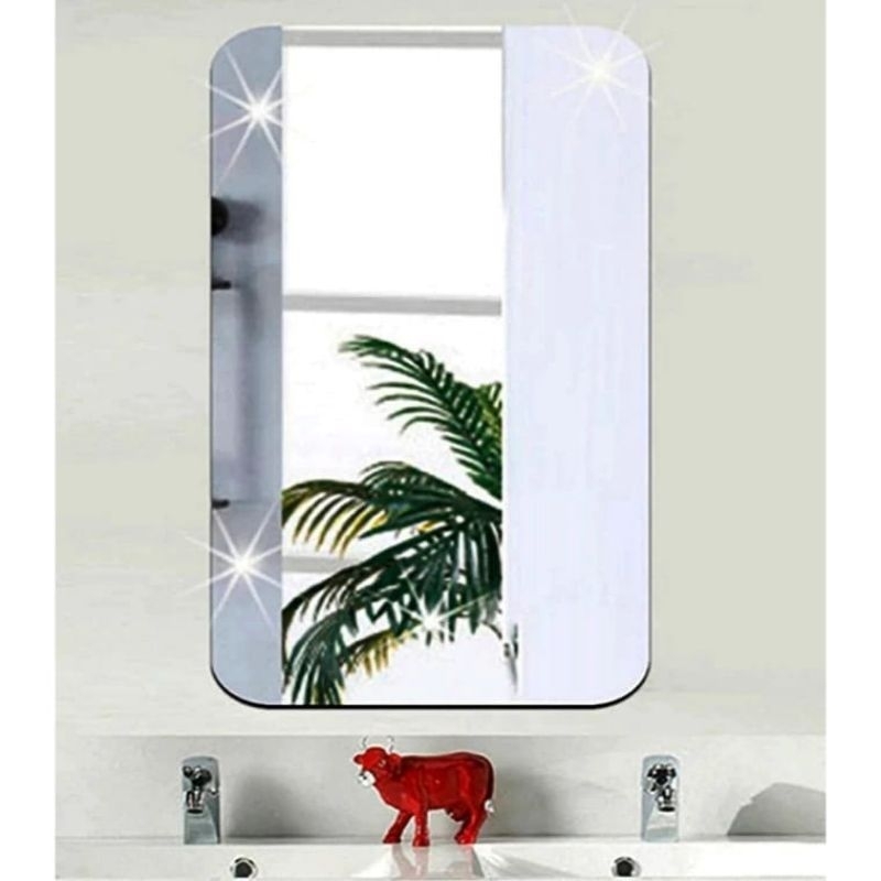 Jual Stiker Cermin 3D/ Sticker Dinding Kaca Cermin Oval Cermin Persegi ...