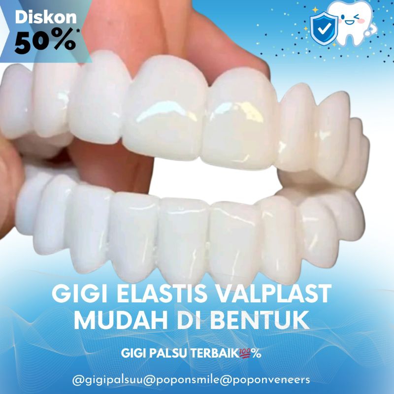 Jual GIGI PALSU mengikuti bentuk gigi anda bahan valplast | Shopee ...