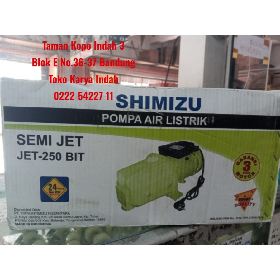 Jual Shimizu JET 250 BIT Semi jet pump Pompa Air Pendorong | Shopee Indonesia