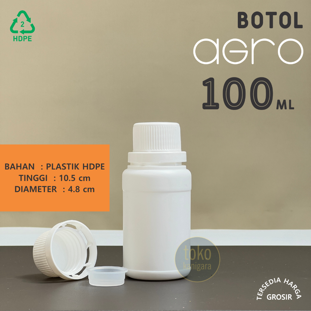 Jual Botol Agro 100 ml Plastik HDPE - Botol Labor 100ml GROSIR - Food Grade - Botol Kemasan ...