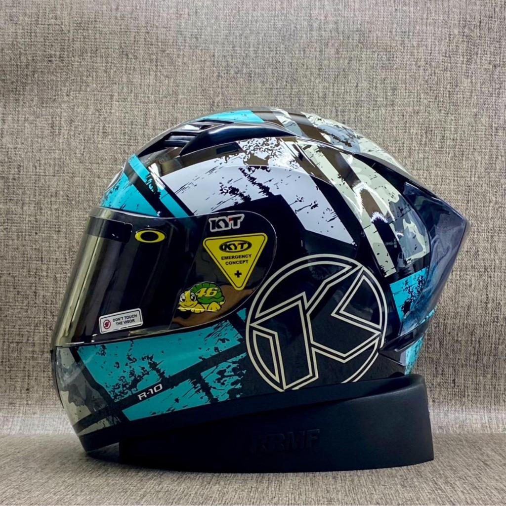 Jual KYT R10 #3 BLUE - Paket Ganteng - Helm Full Face - Single Visor ...
