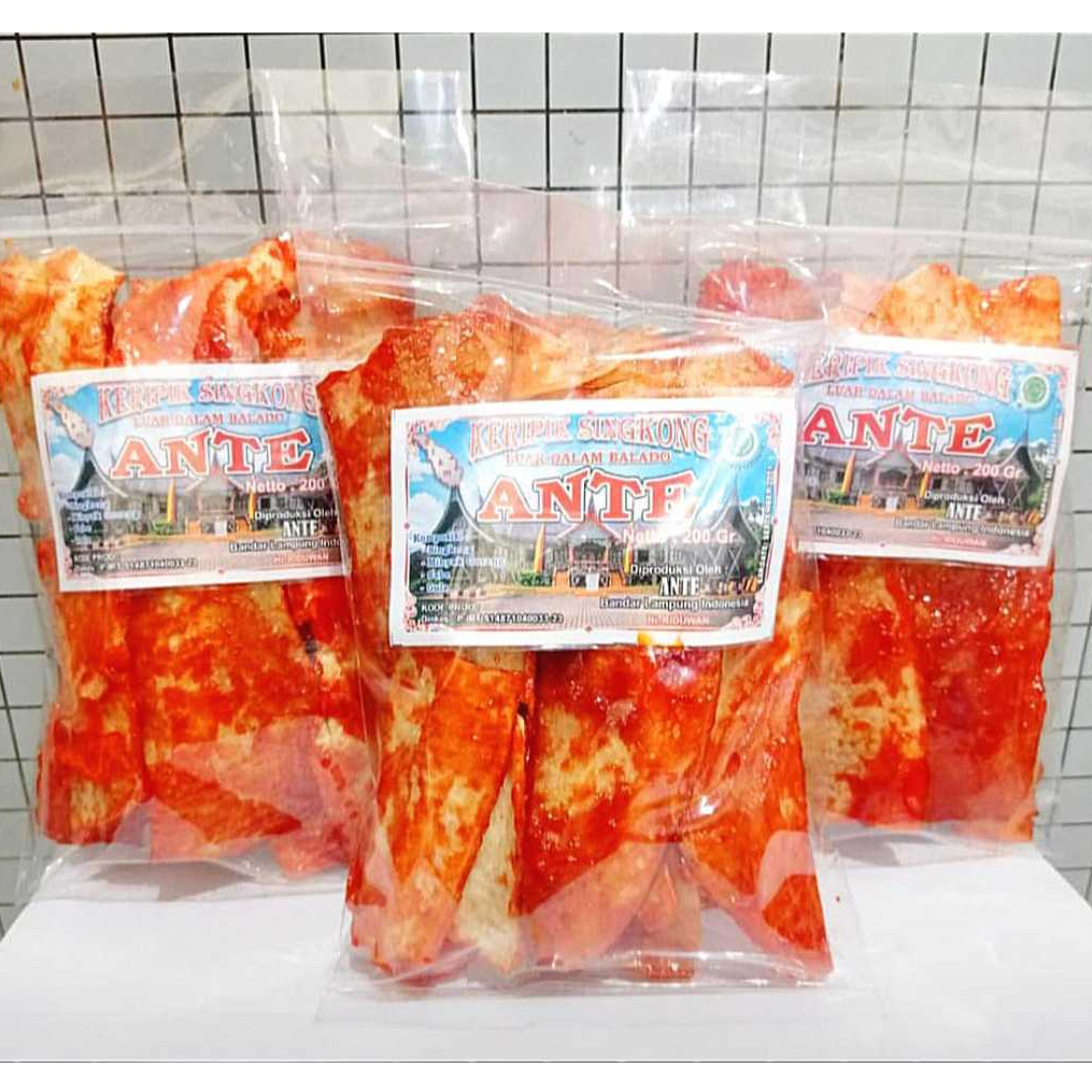 Jual Keripik Singkong Balado Padang ANTE SANJAY Lampung | Shopee Indonesia