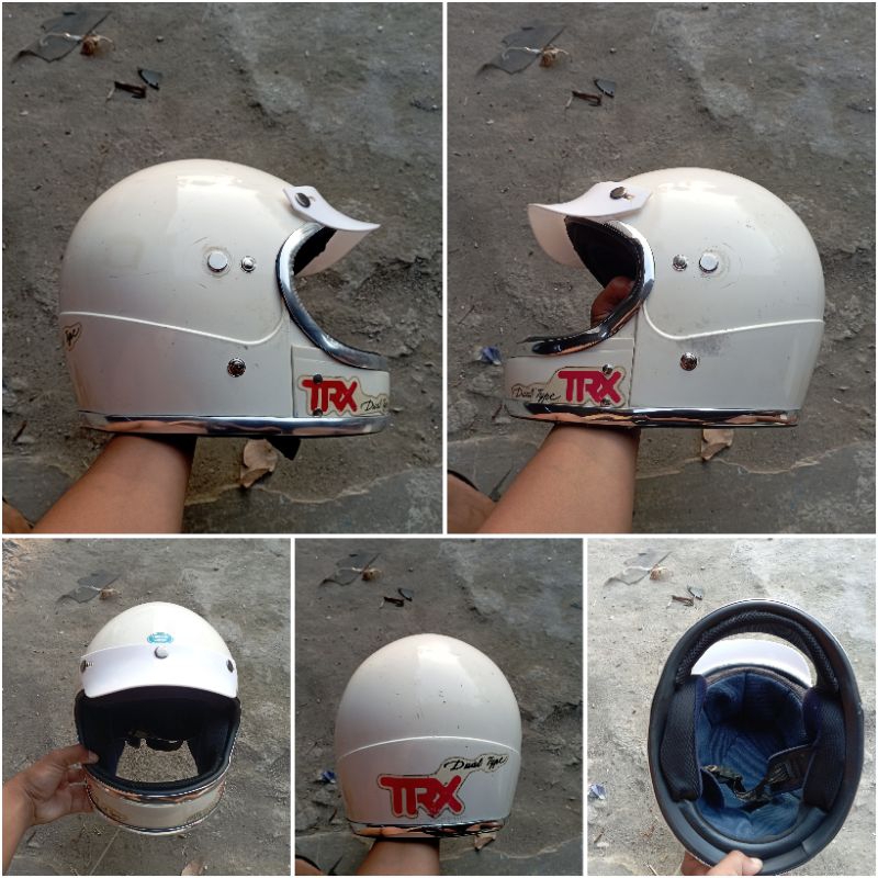 Jual Helm Honda TRX lawasa jadul classik custom pesek retro | Shopee ...