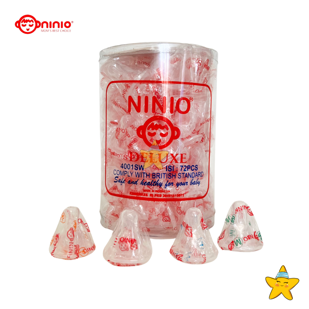Jual HBK Ninio Dot Botol Bayi Standard Siillicone Nipple Slim Neck ...