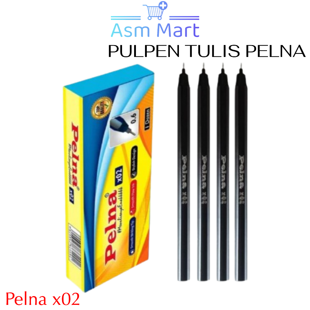 Jual ASM - ATK020 PULPEN PELNA X02 1 BOX (12PCS) / PULPEN 1 PAK / PENA ...