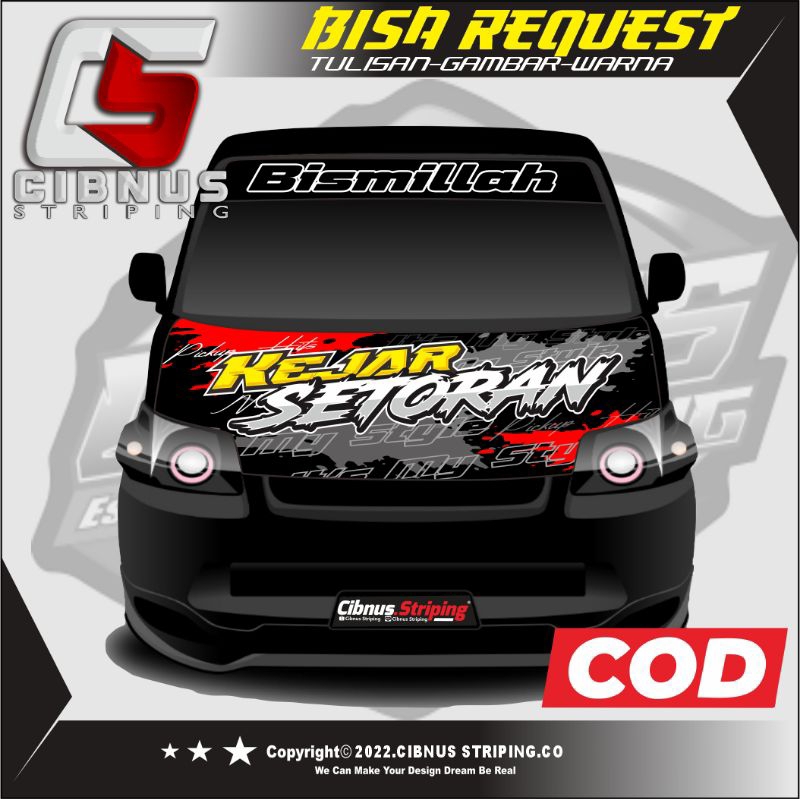 Jual Decal Sticker Cabin Mobil GrandMax.Stiker full cabin depan ...