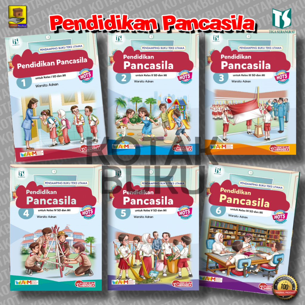Jual Buku Pendidikan Pancasila SD /Pendidikan Pancasila Kelas 1 2 3 4 5 6 SD / Kurikulum Merdeka ...