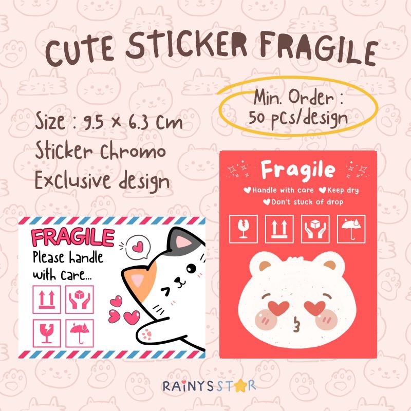 Jual STICKER FRAGILE - STICKER FRAGILE LUCU - STICKER FRAGILE MURAH ...