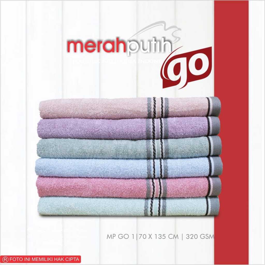 Jual Handuk Merah Putih GO Dewasa 70x135 cm Katun / Handuk Mandi Lembut ...