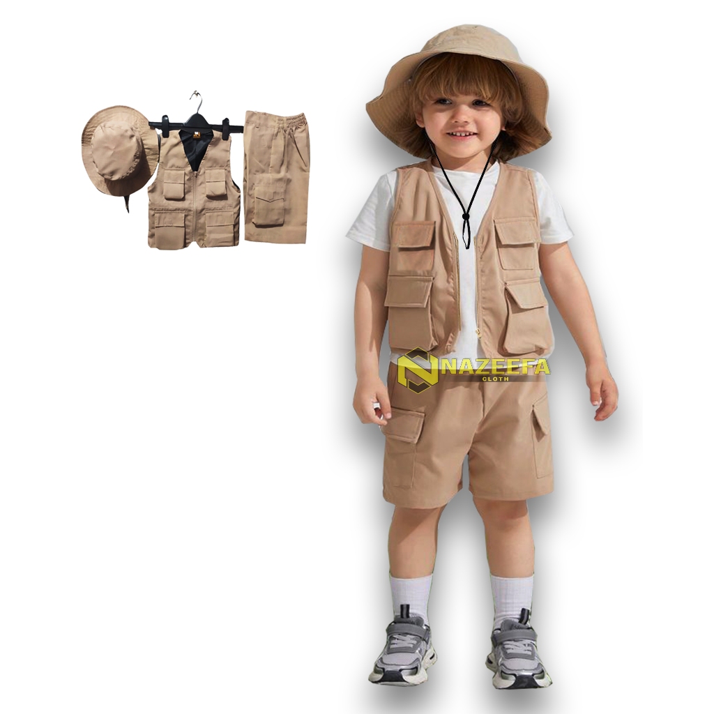 Jual SETELAN BAJU SAFARI ANAK/SAFARI SET ZOO/PAKET BAJU SAFARI | Shopee ...