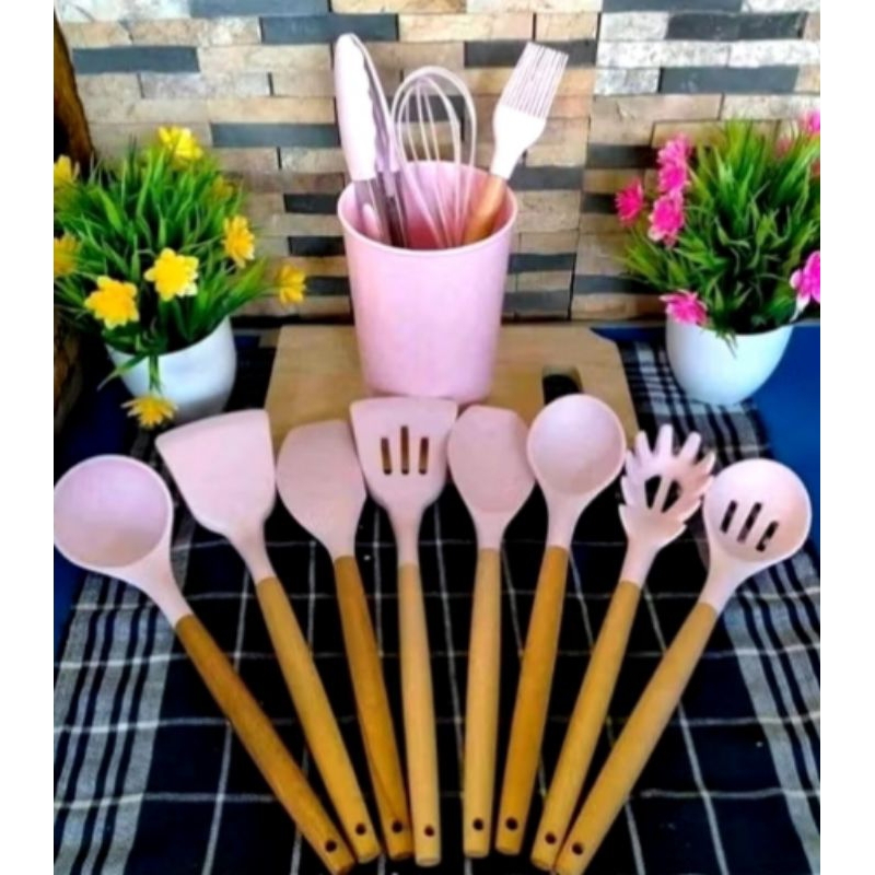 Jual Sillicone Spatula Utensil Set 12 in 1 / Peralatan Masak Goreng ...