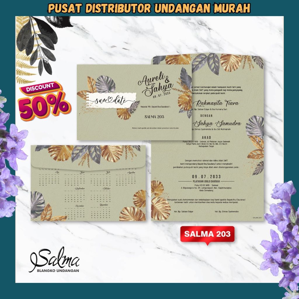 Jual Blangko Undangan Salma 203 | Blangko Undangan Murah Blangko Undangan|Blangko Kosong Harga ...
