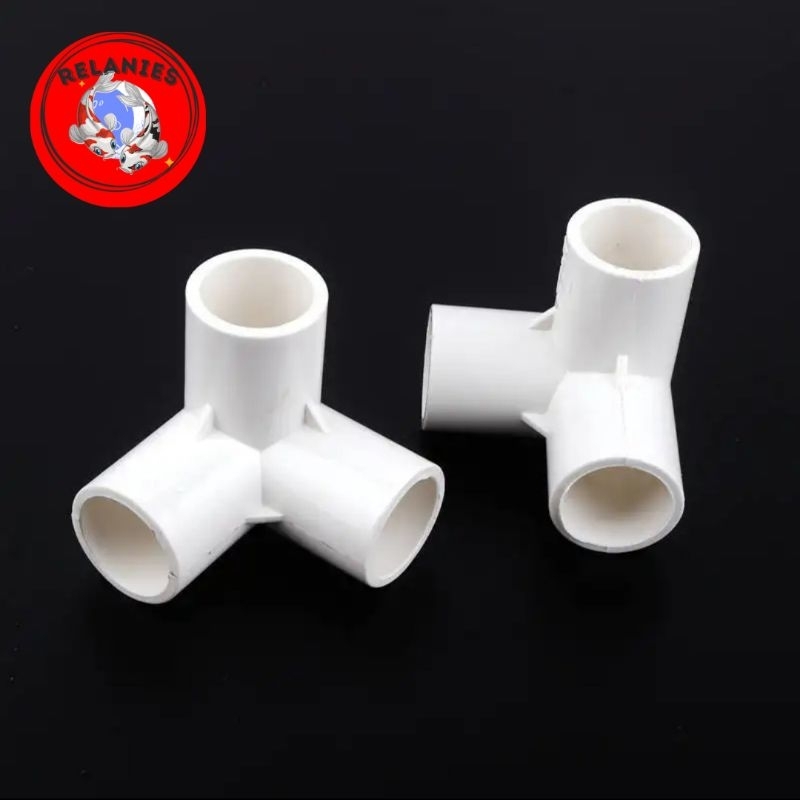 Jual fitting 3 way tee 3 way sambungan pipa tee Elbow tee kaki 3-white ...
