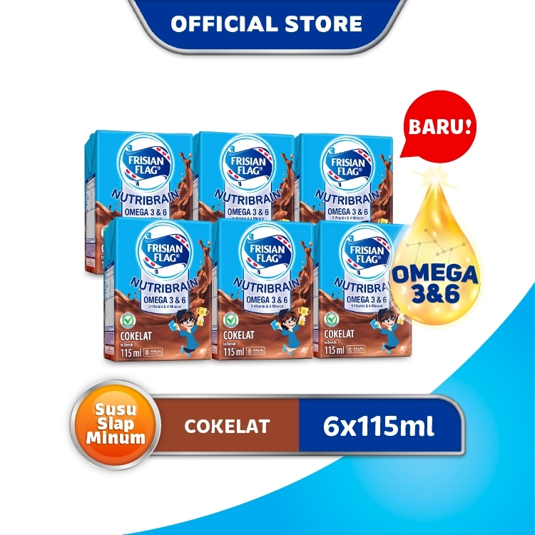 Jual Frisian Flag Omega Susu UHT Chocolate 115Ml [6 Pcs] | Shopee Indonesia