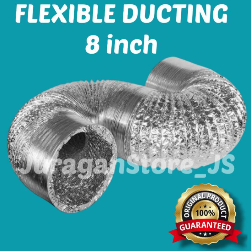 Jual Pipa Exhaust Cooker hood 8 inch panjang 1 meter / selang alumunium ...