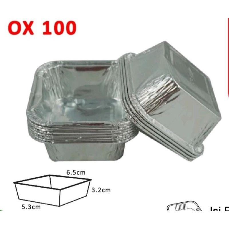 Jual Aluminium Foil Tray OX-100 isi 100pcs | Shopee Indonesia