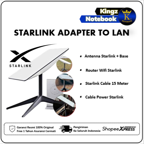Jual Starlink Kit + Adapter Untuk Internet Rumah | Shopee Indonesia