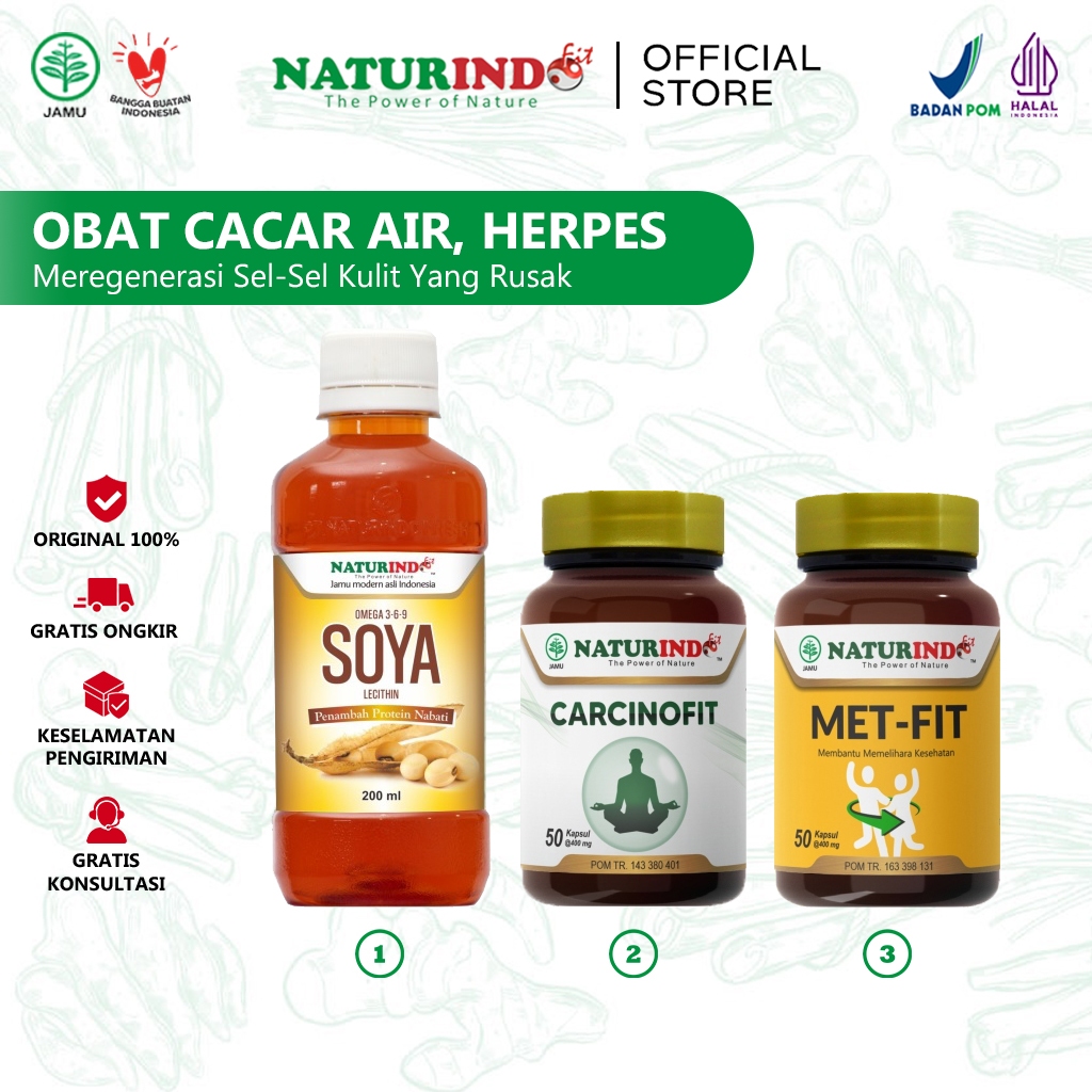 Jual NATURINDO FIT - Obat Herbal Cacar Air, Herpes (Meregenerasi sel ...