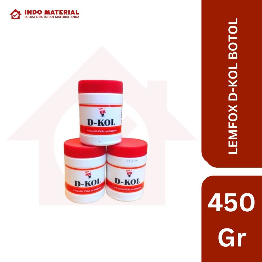 Jual Lem Fox D-KOL Botol 450 gr | Lem Percetakan & Perekat Koraltex ...
