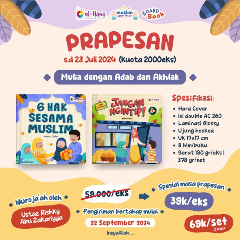 Jual [READY] Boardbook Anak : Muslim Starter Kit Mulia dengan Adab dan ...