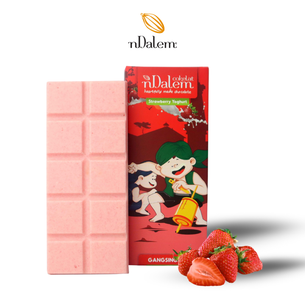 Jual Cokelat nDalem | White Chocolate Cocoa Strawberry Yoghurt | Snack ...