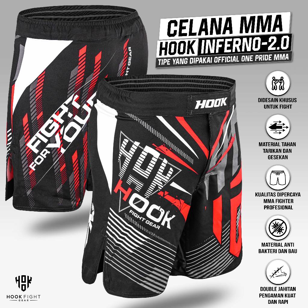 Jual Celana MMA Hook Fight Gear, MMA Shorts Hook, Celana Muay Thai ...