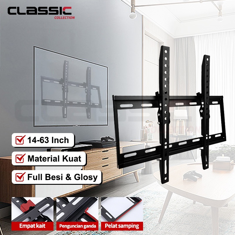 Jual Bracket tv led 14 /26 /Premium model KOKOH dan Tebal cocok semua ...
