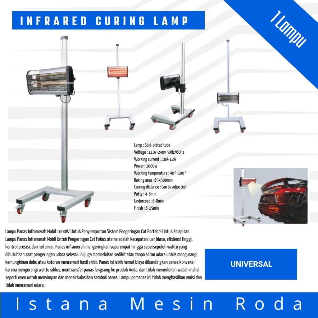 Jual Infrared Curing Lamp FY-1W - Lampu Pemanas Pengering Cat Mobil ...