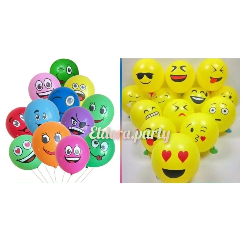 Jual Balon Latex Smile/Balon Latex Emoji/Emoticon Smile/Balon Smile ...