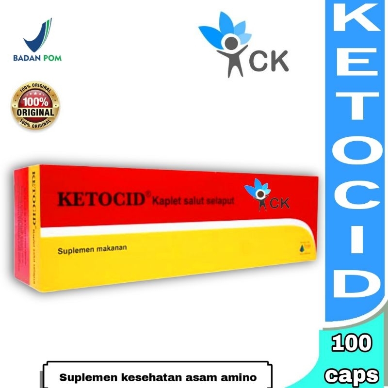 Jual KETOCID BOX ISI 100 - suplemen kesehatan asam amino | Shopee Indonesia