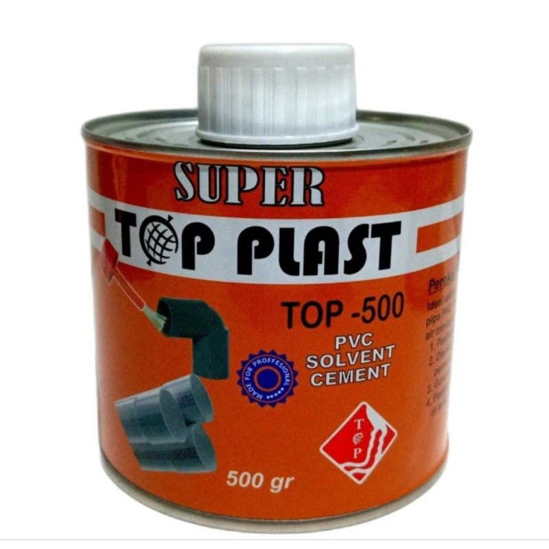Jual Lem Talang/Pipa/PVC/UPVC SUPER TOP PLAST TOP 500 PVC Solvent ...