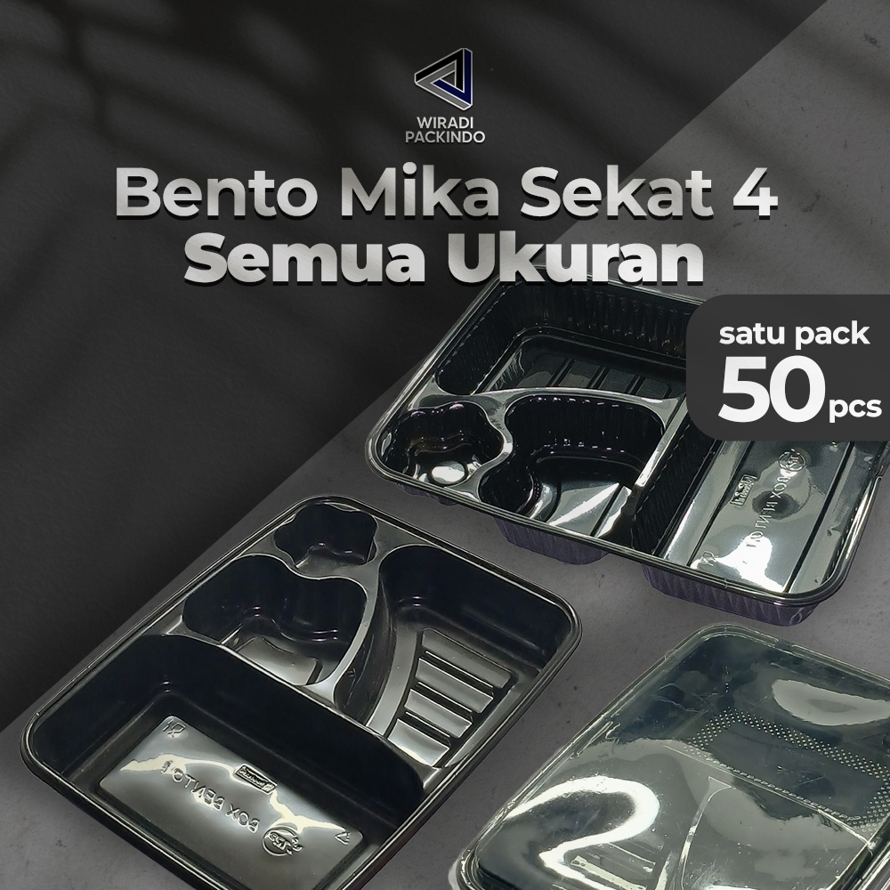 Jual Mika Bento Sekat 4 / Mika 4 Sekat Bintang / Bento Mika Hitam ...