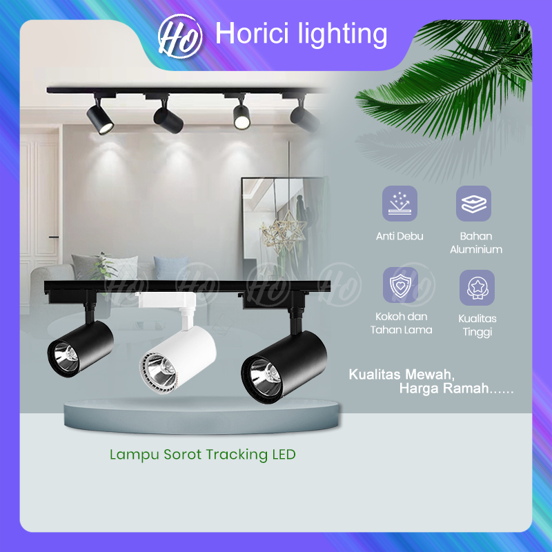 Jual Lampu Rell Track Led 10W/15W/20W/30W 3 Warna Sorot Lampu Sorot ...