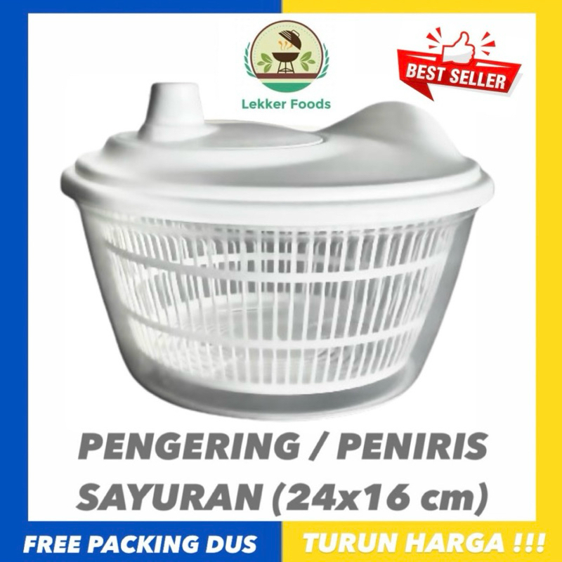 Jual Alat Peniris Sayur Pengering Sayuran Salad Spinner Bowl Tokig ...