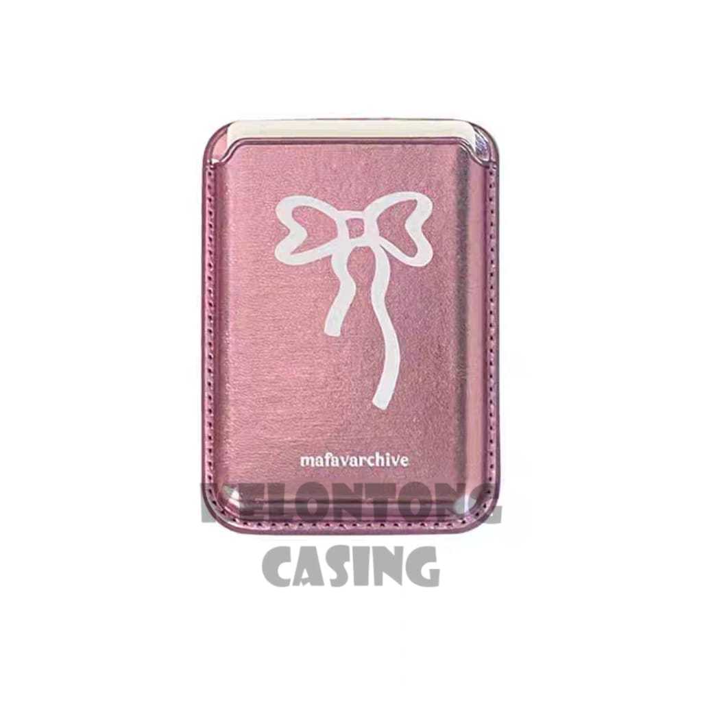 Jual CARD HOLDER & POP SOCKET RIBBON MAGSAFE CLEAR CASE RIBBON PINK FOR ...