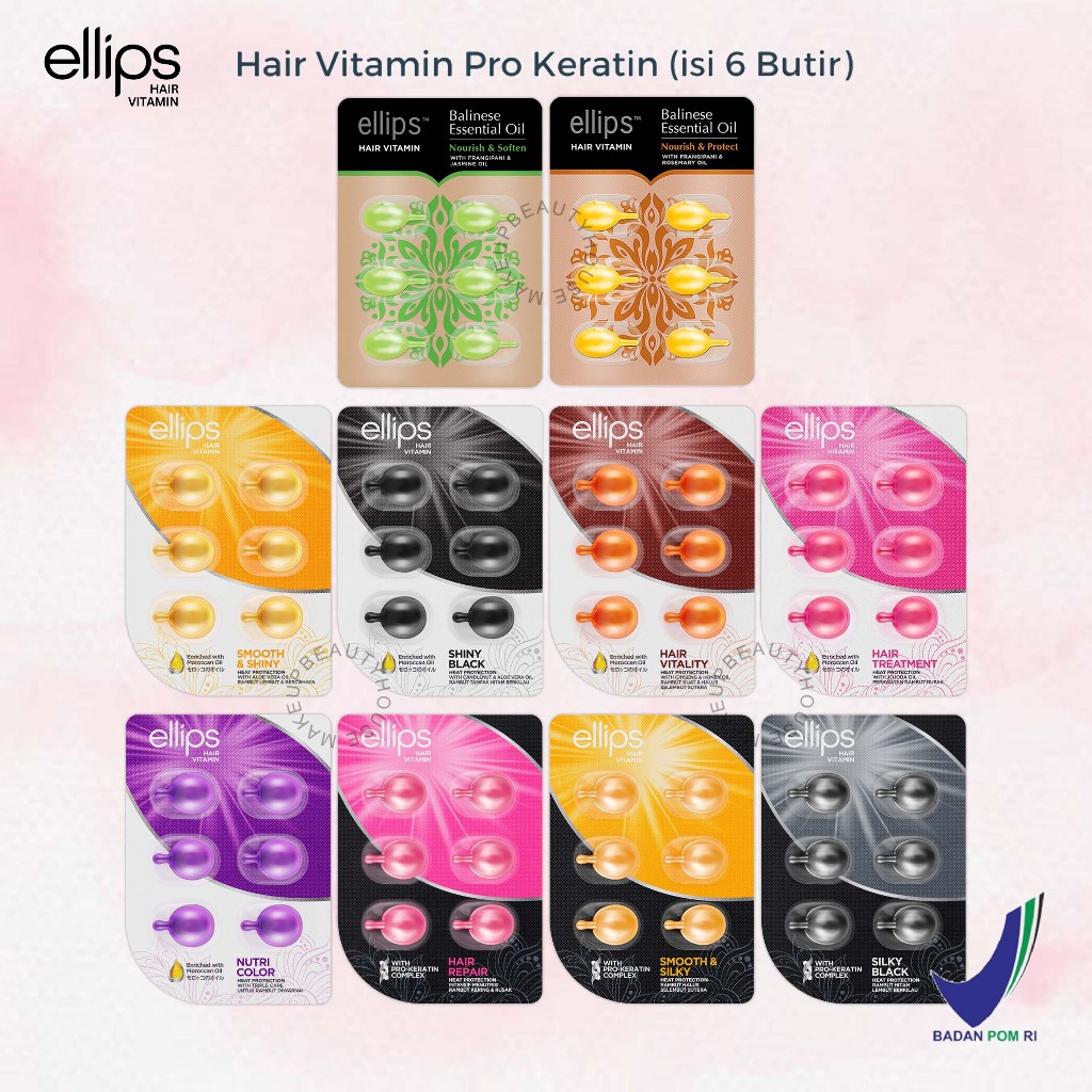 Jual ELLIPS Hair Vitamin Blister / Pro Keratin (isi 6 Butir) | Balinese ...