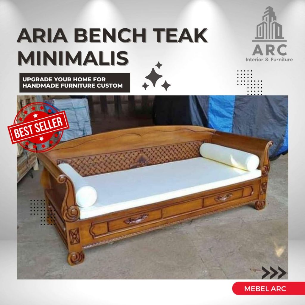 Jual Kursi Sofa Bench Minimalis / Kursi Bench Kayu Jati / Kursi Sofa ...