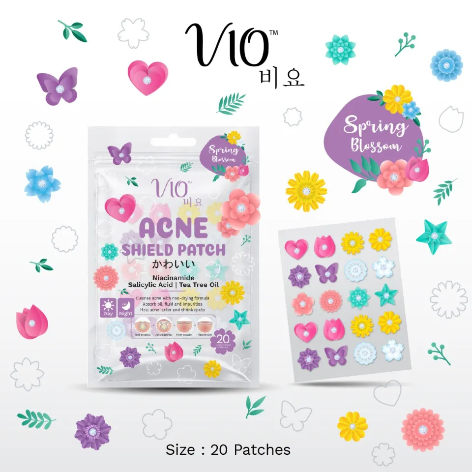 Jual Vio Acne Shield Patch Spring Blossom 20 Patches (BUNGA) | Shopee ...