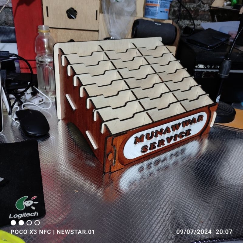Jual Rak HP 48/36/24/15 SLOT (DIY). GRATIS CUSTOM NAMA HURUF TIMBUL ...