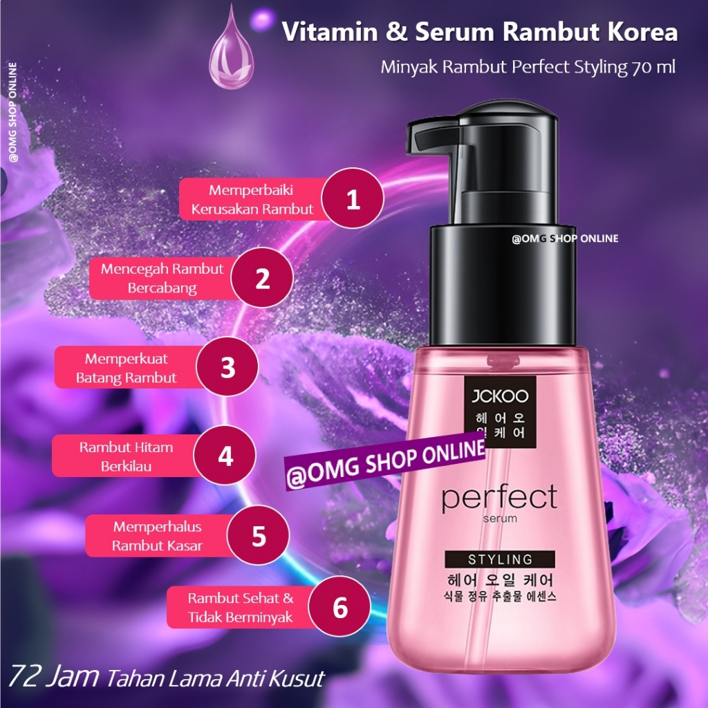 Jual Termurah - JCKOO Korean Perfect Hair Serum Rambut 70 ML Styling ...